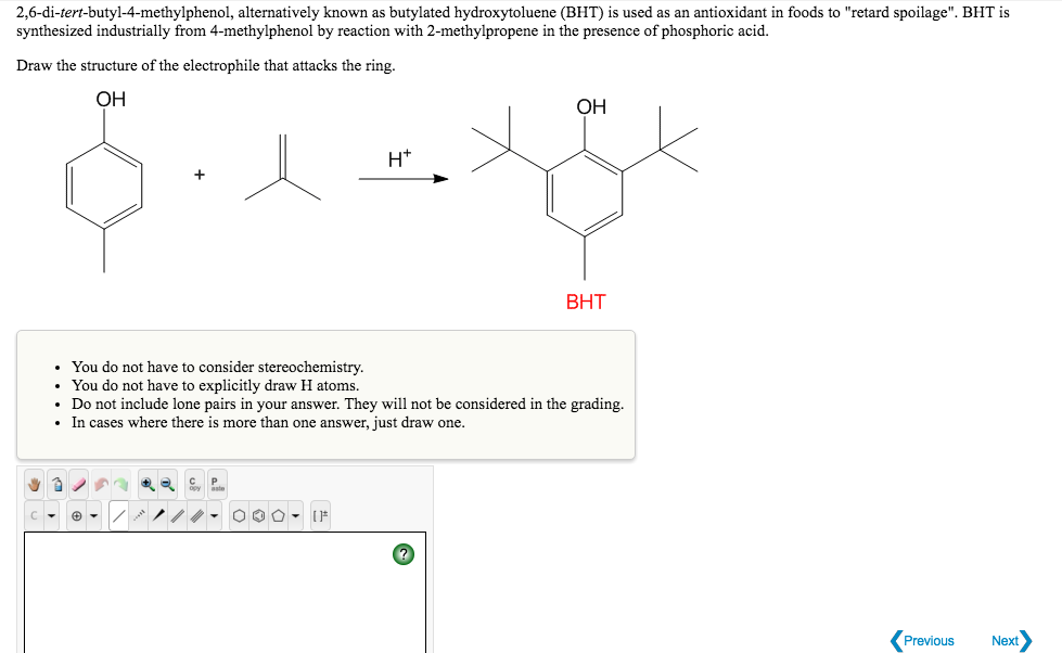 Solved 2,6-di-tert-butyl-4-methylphenol, alternatively known | Chegg.com