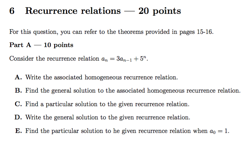 Solved For this question, you can refer to the theorems | Chegg.com