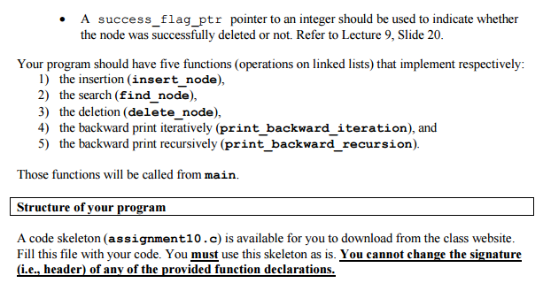 Solved Building a linked list and traversing it iteratively | Chegg.com