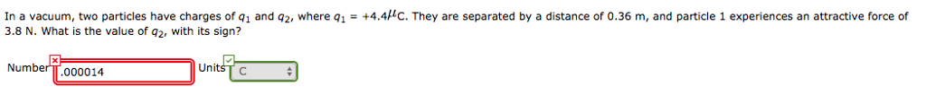 Solved In a vacuum, two particles have charges of q1 and q2, | Chegg.com
