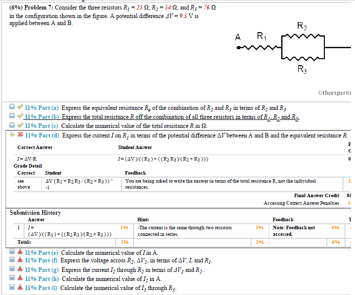 Solved Consider the three resistors R_1 = 25 Ohm, R_2 = 54 | Chegg.com