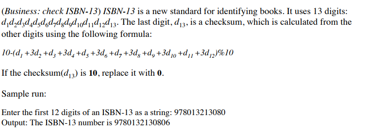 Solved (Business: check ISBN-13) ISBN-13 is a new standard | Chegg.com