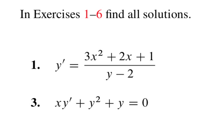 Solved In Exercises 1-6 find all solutions 3x2 +2x +1 y 2 | Chegg.com