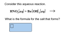 Solved Consider this aqueous reaction. HNO3(aq) + | Chegg.com