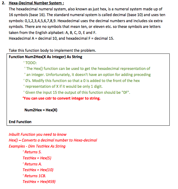 Solved 2. Hexa-Decimal Number System The hexadecimal numeral | Chegg.com