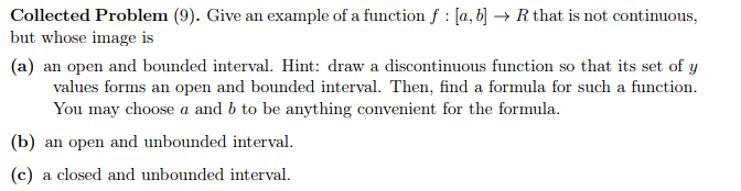 Solved Collected Problem (9). Give an example of a function | Chegg.com
