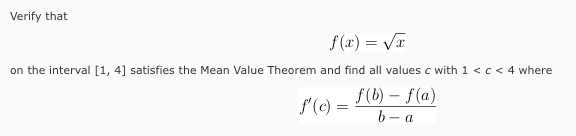 Solved Verify that f(x) = square root x on the interval | Chegg.com