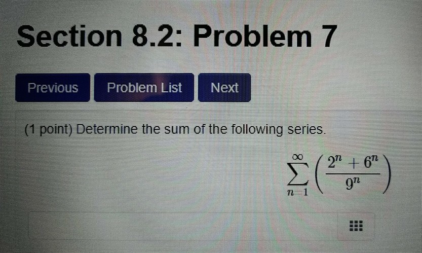 Solved Section 8.2: Problem 7 Previous Problem ListNext (1 | Chegg.com