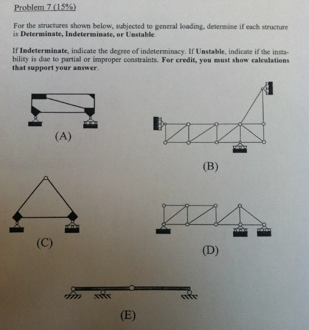 Solved Problem 7 (15%) For the structures shown below, | Chegg.com