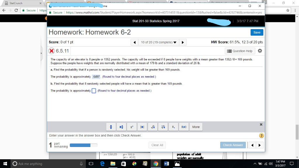 Statistics and probability Archive | March 03 2017 | Chegg.com