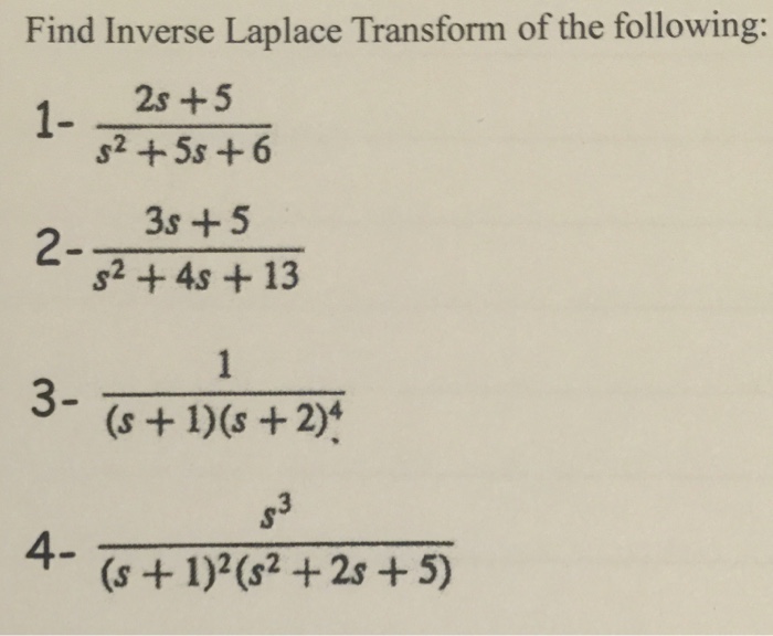 Solved Find Inverse Laplace Transform of the following: 2s | Chegg.com