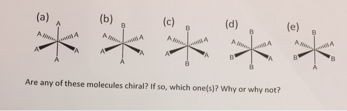 Solved For the following 5 molecules: Are any of these | Chegg.com