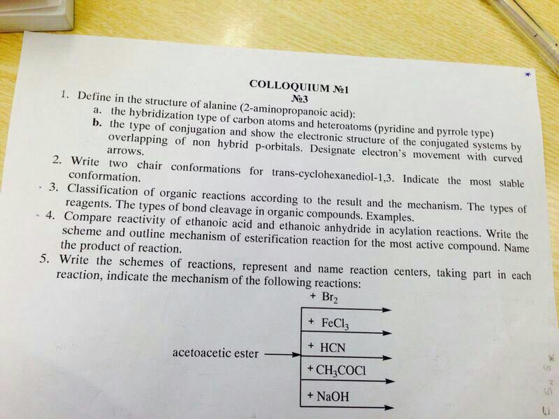 Solved COLLOQUIUM Nel I. Define in the structure of alanine | Chegg.com