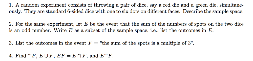 Solved A random experiment consists of throwing a pair of | Chegg.com