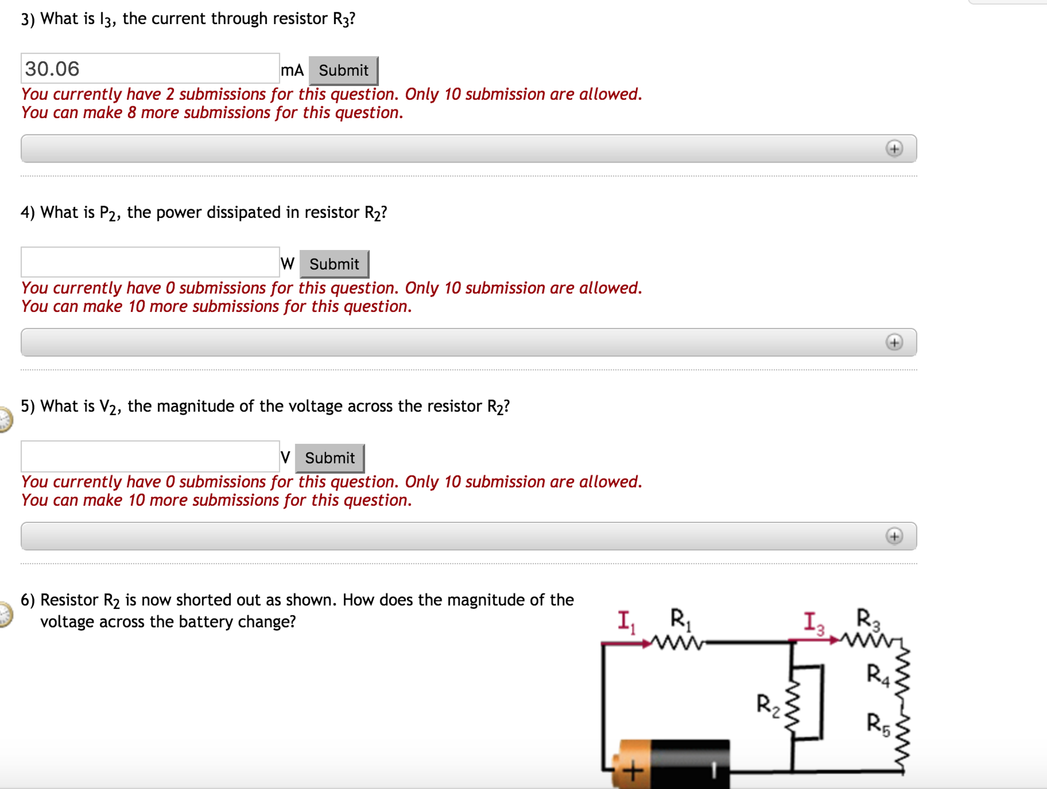 Solved A circuit is constructed with five resistors and one | Chegg.com