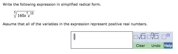 Solved Write the following expression in simplified radical | Chegg.com