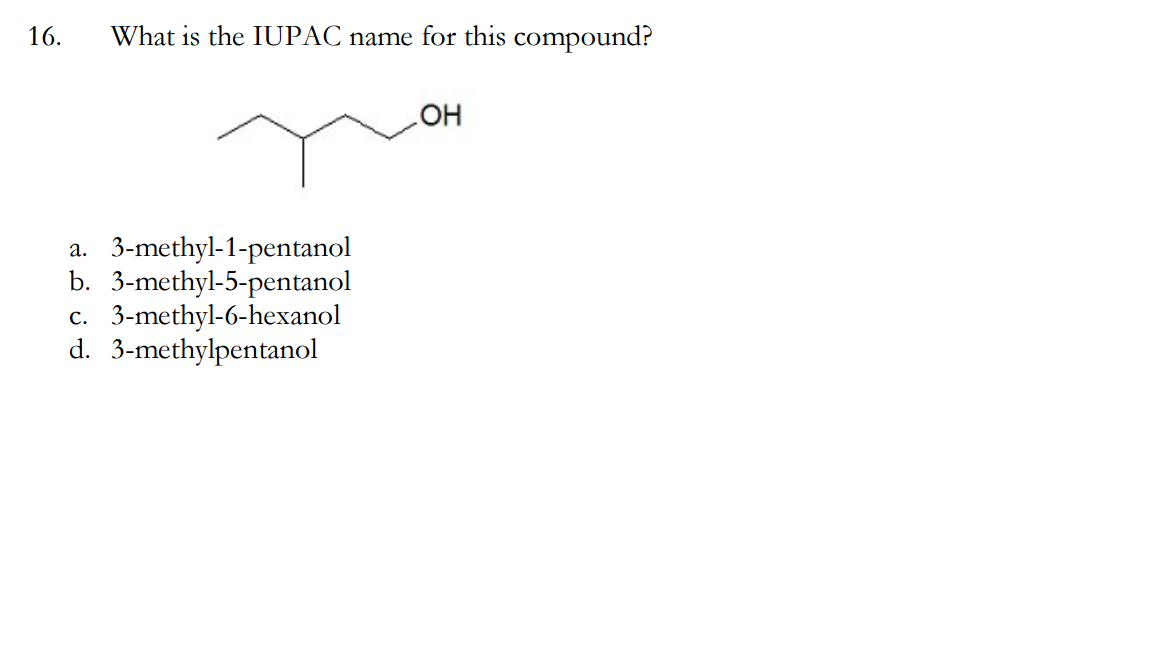 Solved What is the IUPAC name for this compound? | Chegg.com