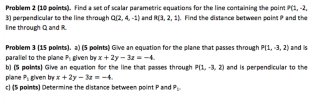 Solved Find a set of scalar parametric equations for the | Chegg.com