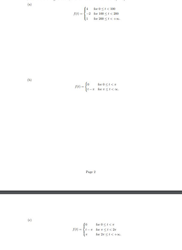 Solved 1 Given A 0 Define The Shifted Unit Step Function
