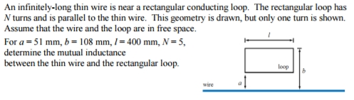 Solved An infinitely-long thin wire is near a rectangular | Chegg.com