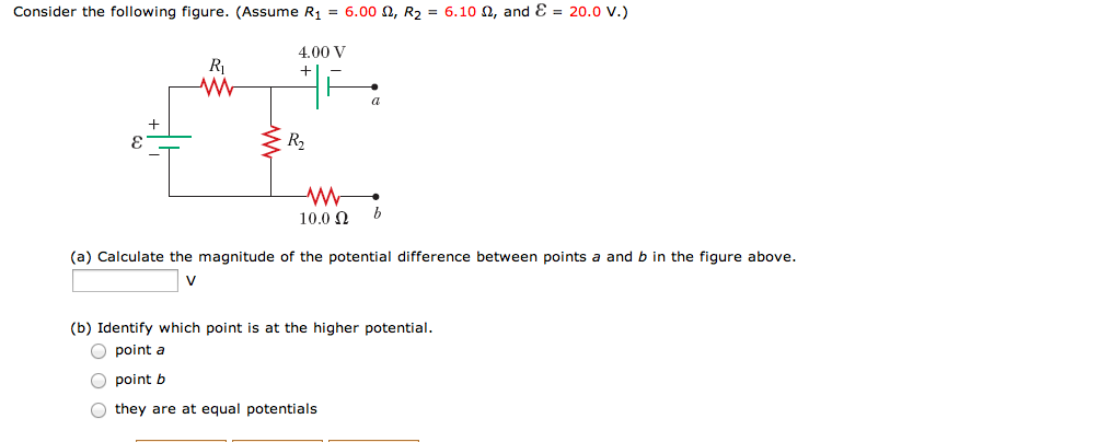 Consider the following figure. (Assume R1 = 6.00 ohm | Chegg.com