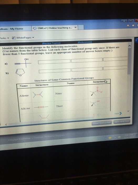 Solved Identify the functional groups in the following | Chegg.com