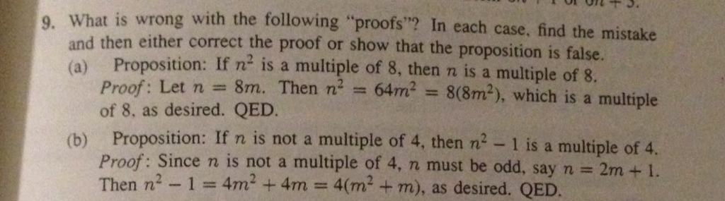 Solved What is wrong with the following -proofs"? |n each | Chegg.com