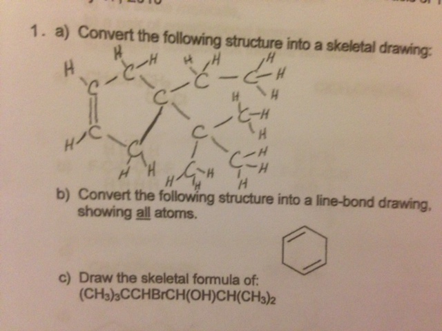 Solved Convert the following structure into a skeletal | Chegg.com