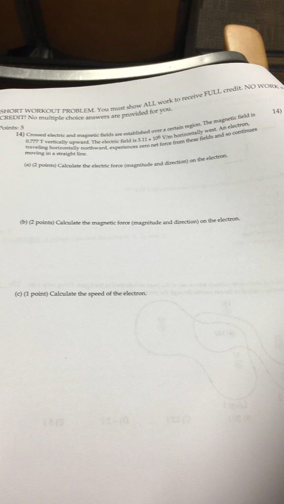 Solved Crossed electric and magnetic fields are established | Chegg.com