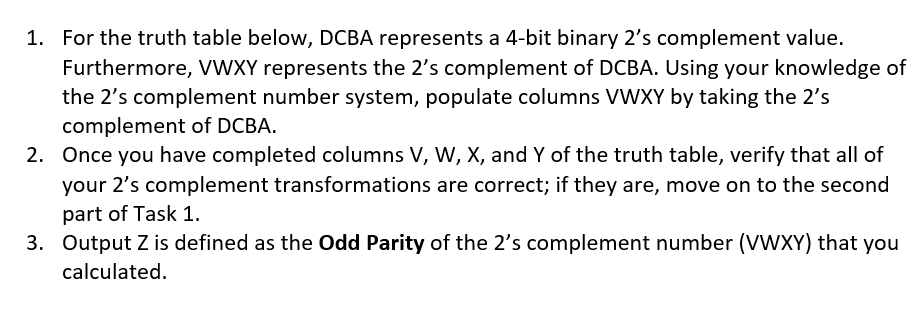 Solved For the truth table below, DCBA represents a 4-bit | Chegg.com