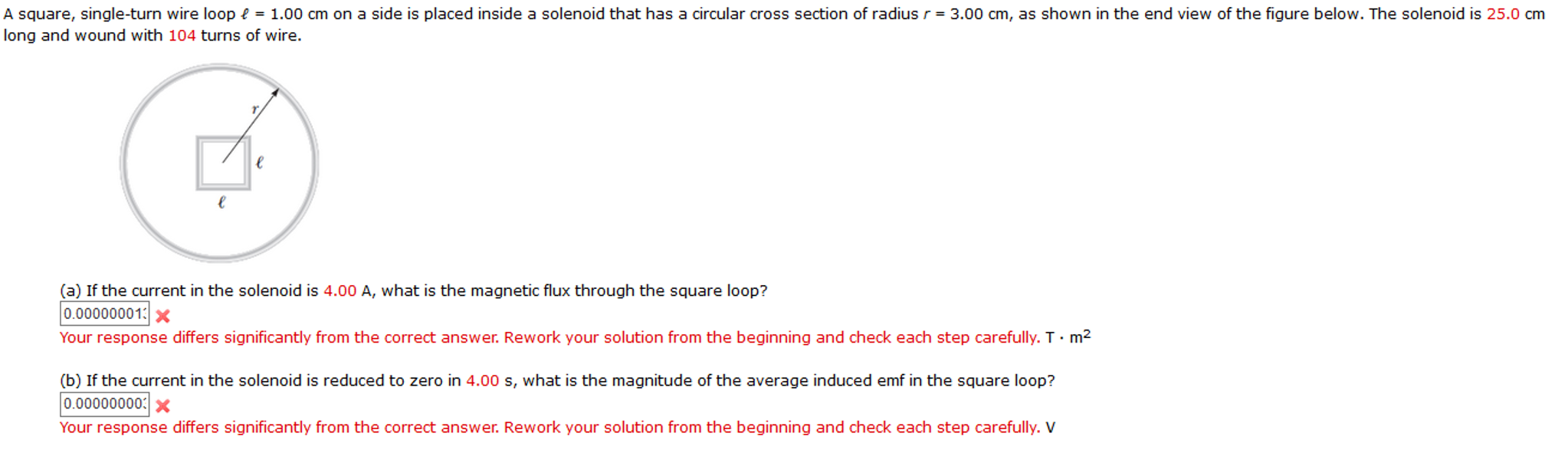 Solved A square, single-turn wire loop l = 1.00 cm on a side | Chegg.com
