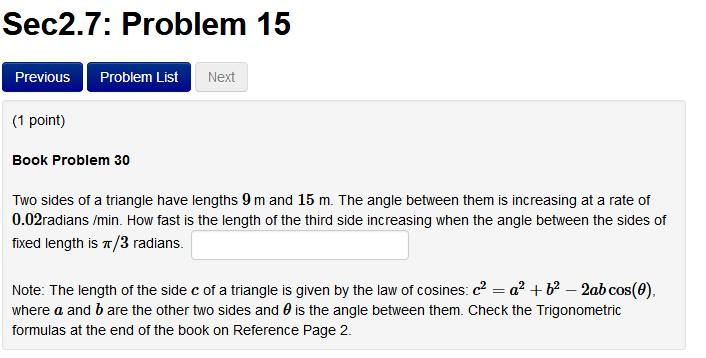 Solved Sec2.7: Problem 15 Previous Problem List 1 point) | Chegg.com