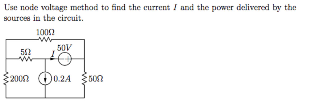 Solved Use node voltage method to find the current I and the | Chegg.com