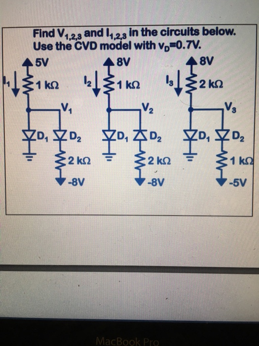 Solved Find V_1, 2, 3 and I_1, 2, 3 in the circuits below. | Chegg.com