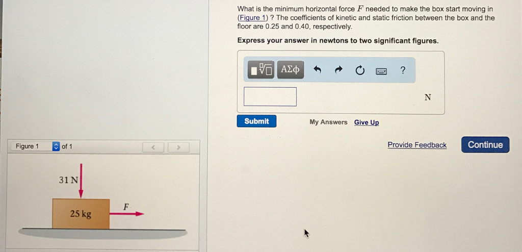 Solved What is the minimum horizontal force F needed to | Chegg.com