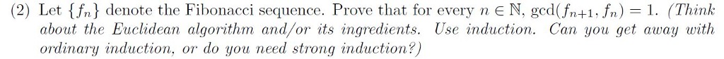 Solved Let {f_n} denote the Fibonacci sequence. Prove that | Chegg.com