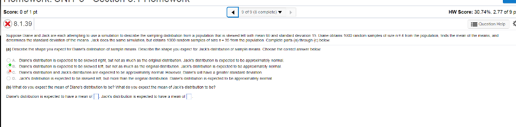 Solved Homework Unit 5 Section 8 1 Homework Save Score