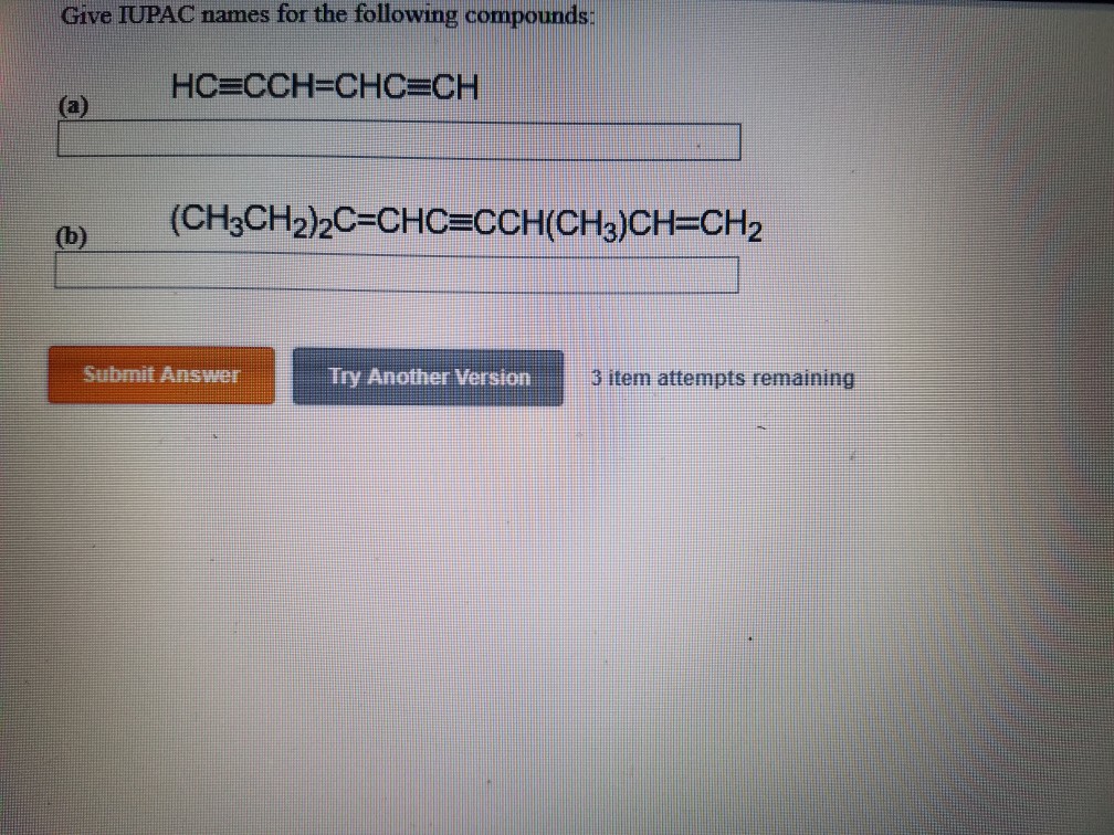 Solved Give IUPAC names for the following compounds | Chegg.com