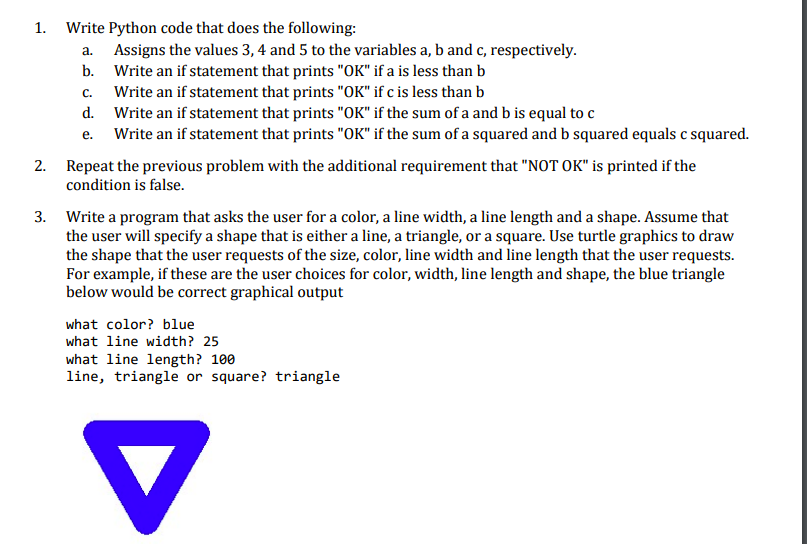 Solved 1 Write Python Code That Does The Following A 8967