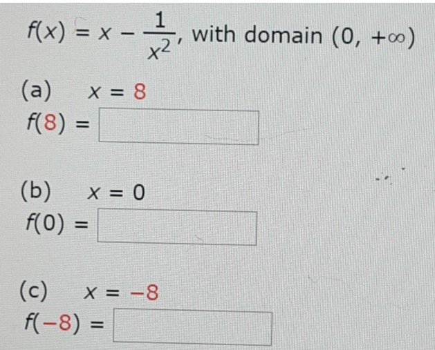 Solved say whether or not f(x ) is defined for the given | Chegg.com