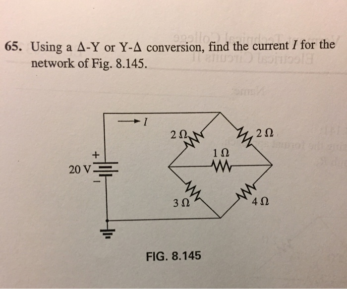 Solved Using a delta-Y or Y-delta conversion, find the | Chegg.com