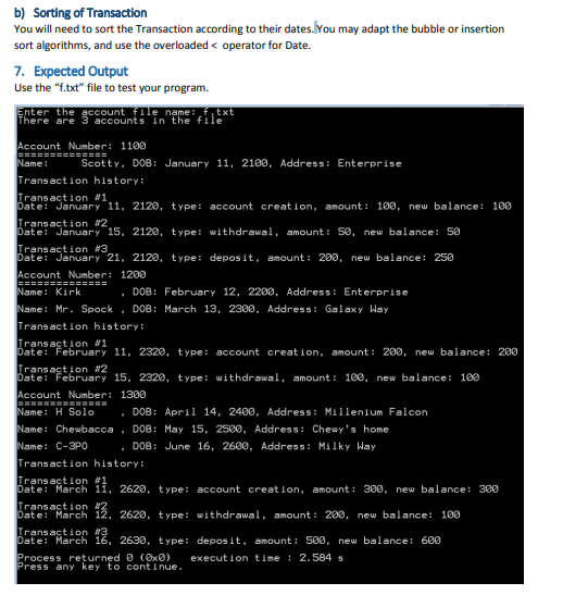 Solved Please write c++ code based on below instructions and | Chegg.com
