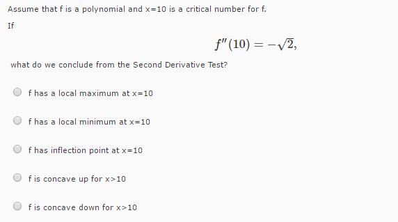 Solved which of the following is true about the function | Chegg.com