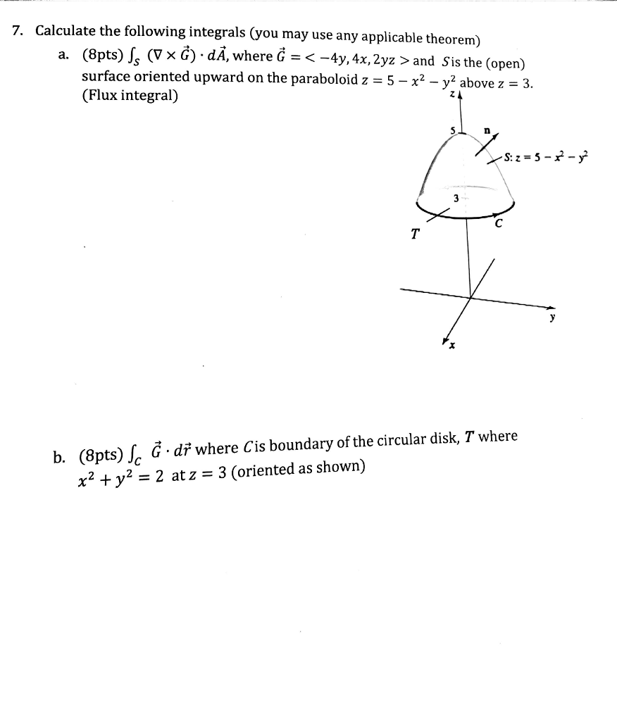 Solved Calculate the following integrals (you may use any | Chegg.com
