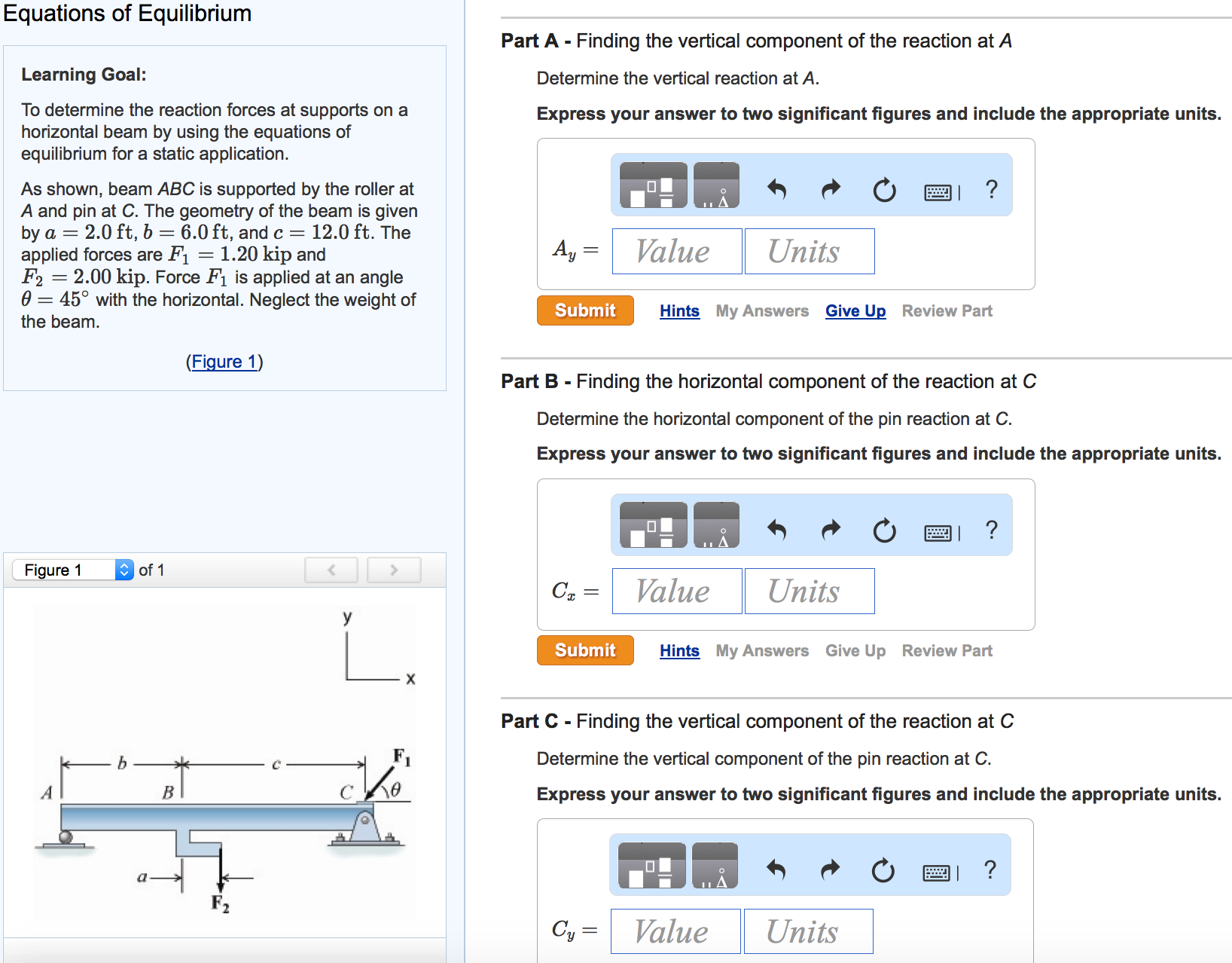 Solved Equations of Equilibrium Part A - Finding the | Chegg.com Solved Equations of Equilibrium Part A - Finding the | Chegg.com