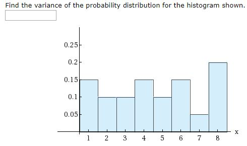 Solved Find the variance of the probability distribution for | Chegg.com