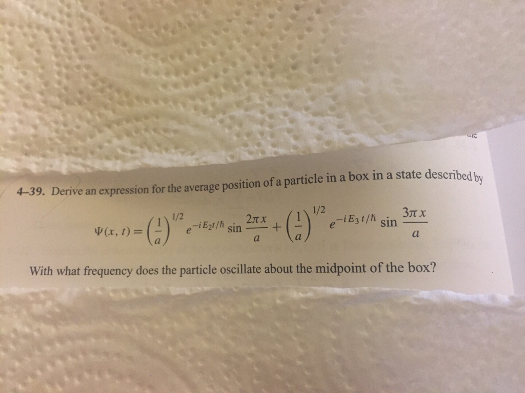 Solved Derive an expression for the average position of a | Chegg.com