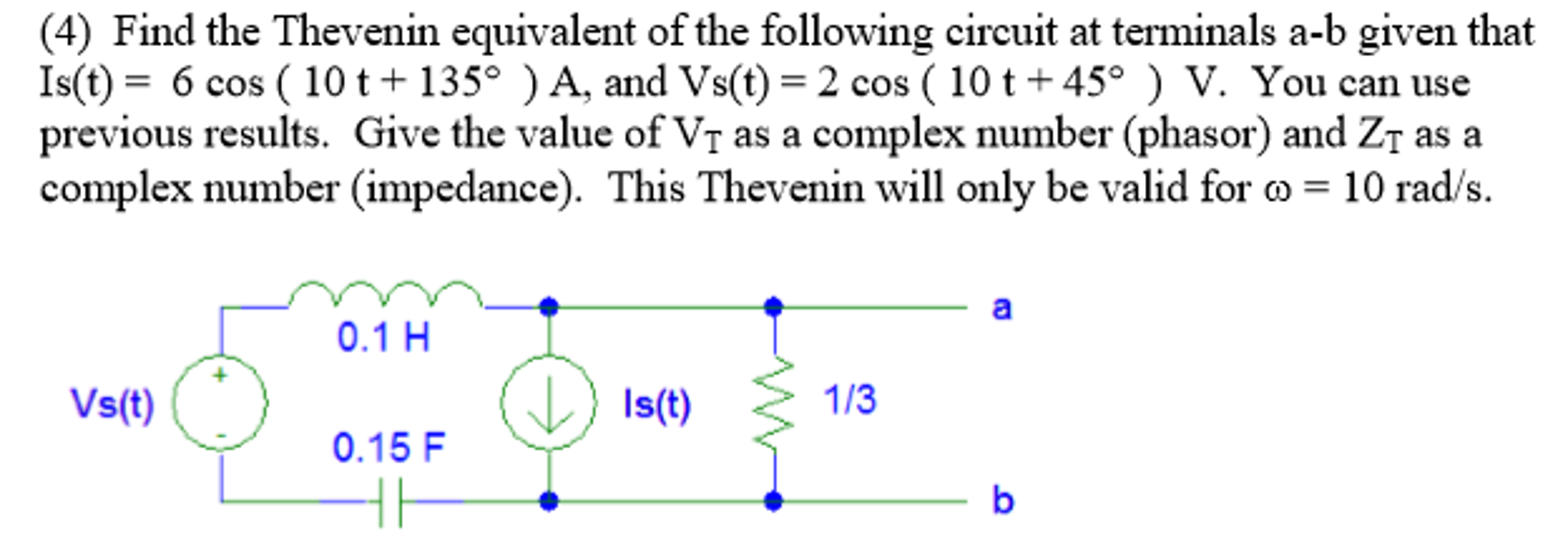 Solved Find the Thevenin equivalent of the following circuit | Chegg.com