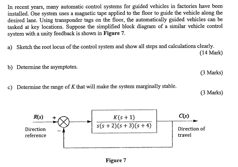 Solved In recent years, many automatic control systems for | Chegg.com