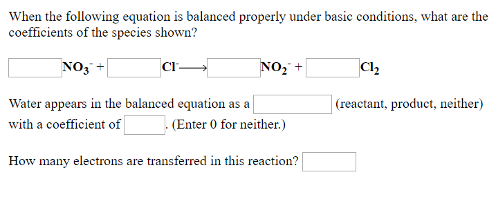 Solved When the following equation is balanced properly | Chegg.com